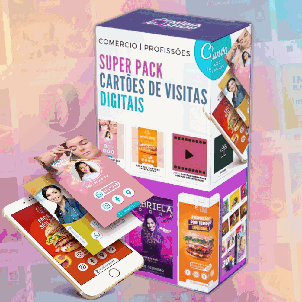 Mega Paquete de Tarjetas de Visita Digitales Interactivas, Editable...
