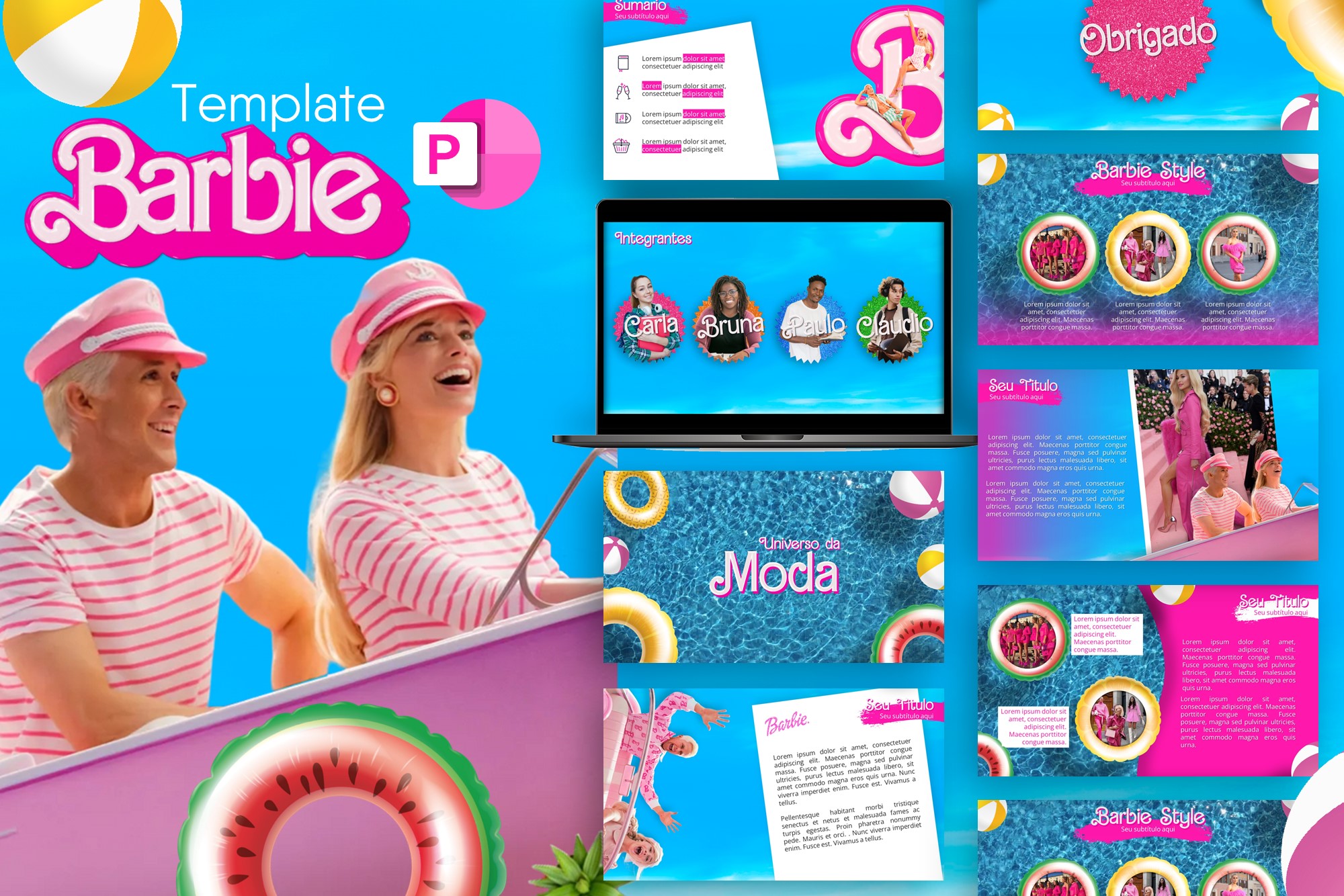 Barbie - Template de PowerPoint - Marcelo Setubal | Hotmart