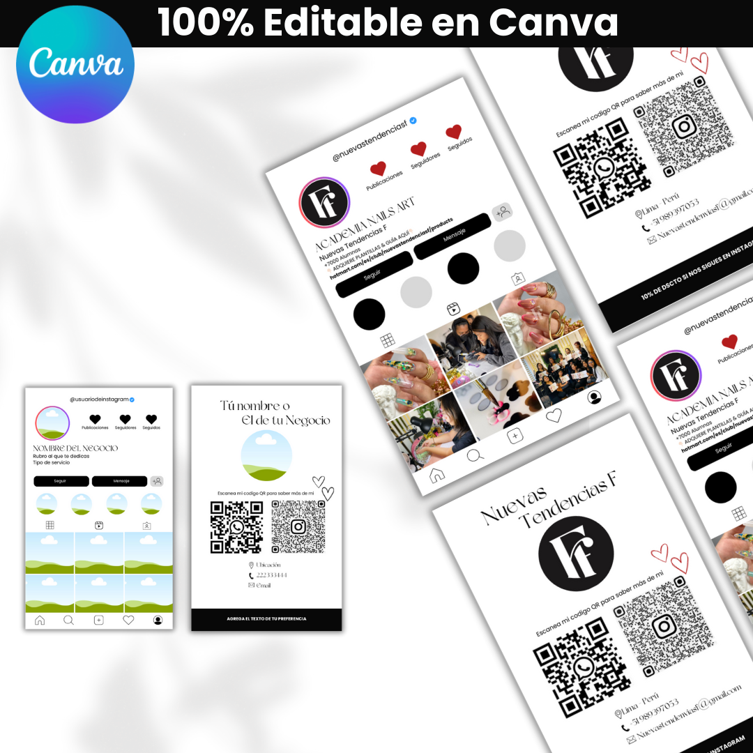 Plantilla Formato de Instagram (Tarjeta de Presentación) - Fabiola ...