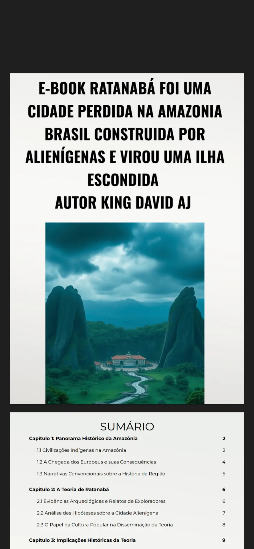 E-BOOK RATANABÁ FOI UMA CIDADE PERDIDA NA AMAZONIA!! - King David A...