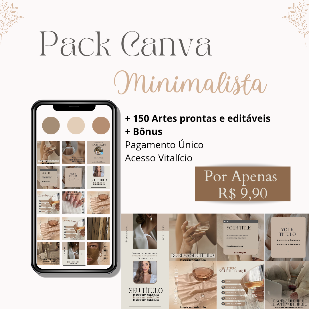 Pack Canva Minimalista - PRISCILA WANESSA DE LIMA | Hotmart