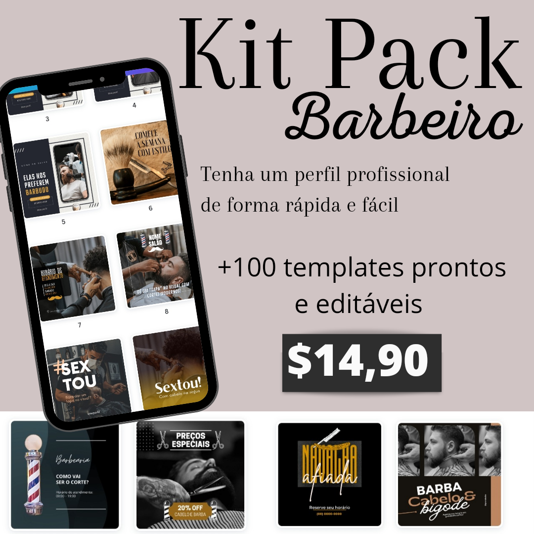 Kit pack Barbearia - Jheny Simplicio | Hotmart