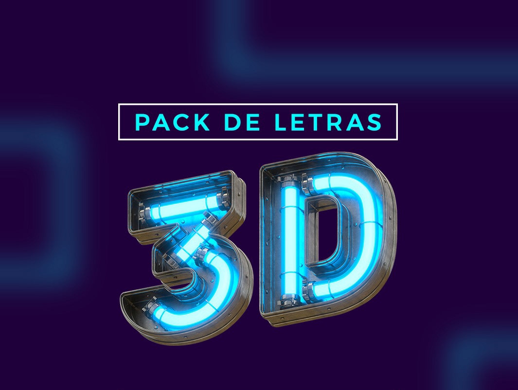 PACK DE IMAGEM - LETRAS 3D LED AZUL
