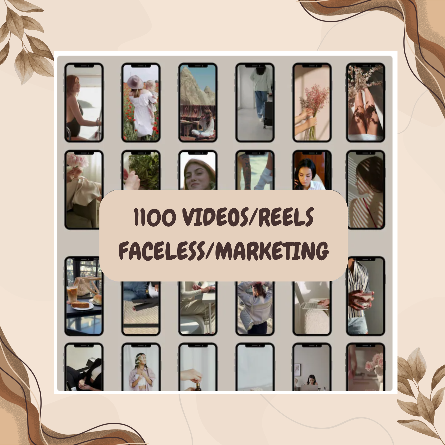 1100 Reels Pack Plantillas De Videos Para IG, Faceless