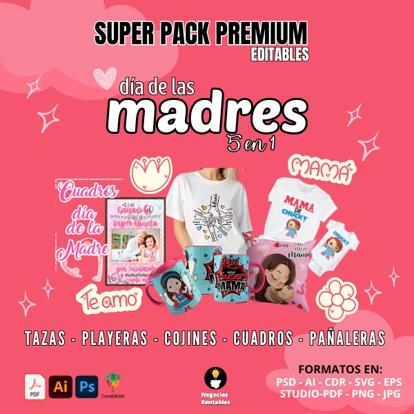 SUPER PACK PREMIUM DIA DE LA MADRE 5 EN 1