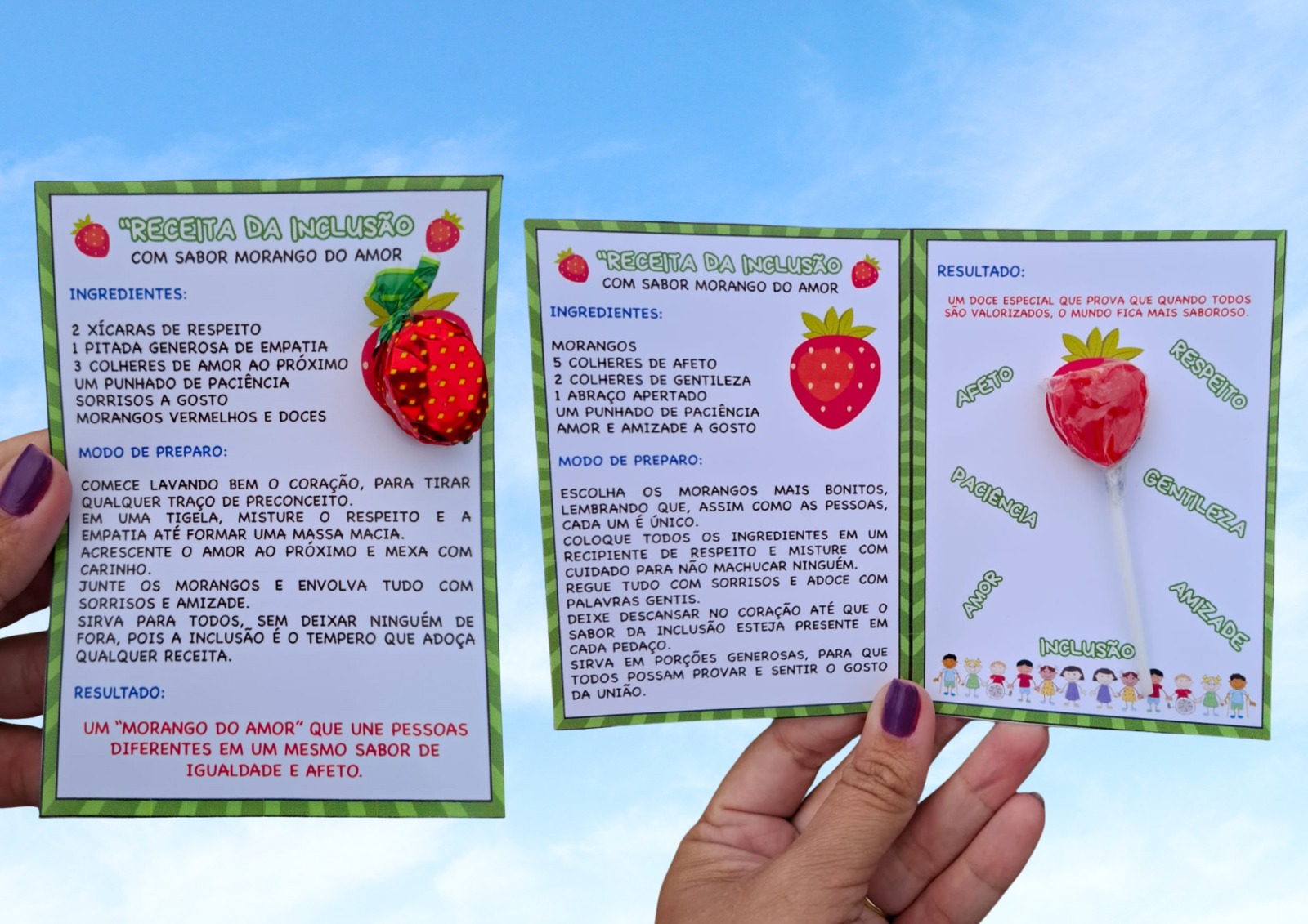 KIT CARTÕES – RECEITA DA INCLUSÃO – MORANGO DO AMOR - PDF EDUCACION...
