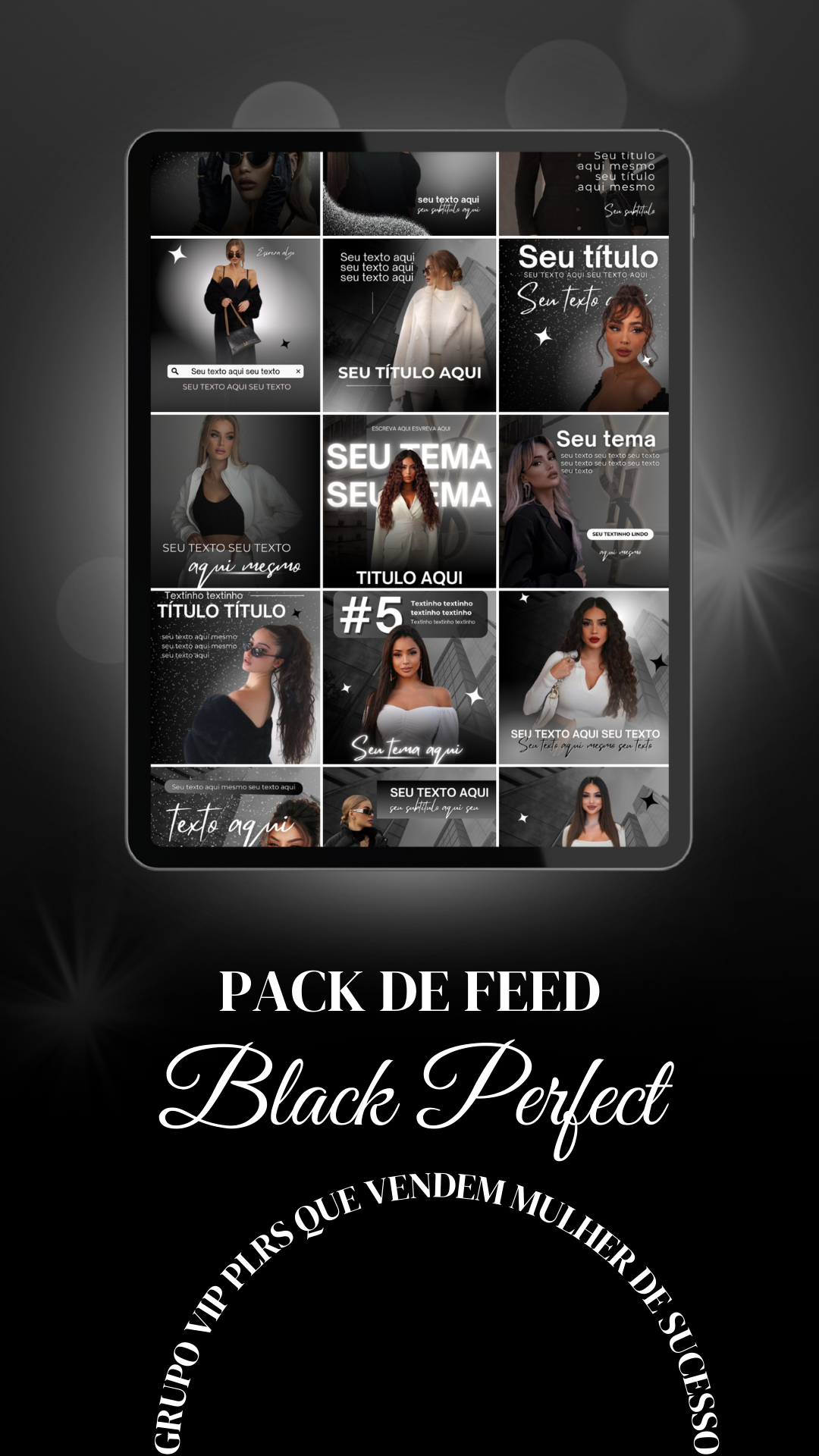 Pack de feed BLACK PERFECT - Marília Trindade Veras | Hotmart
