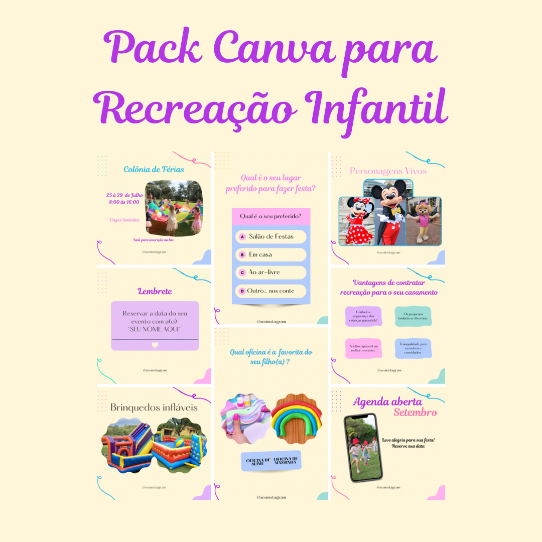 Pack Canva para Recreação Infantil - Kétheryne Bruna Alves da Silva...