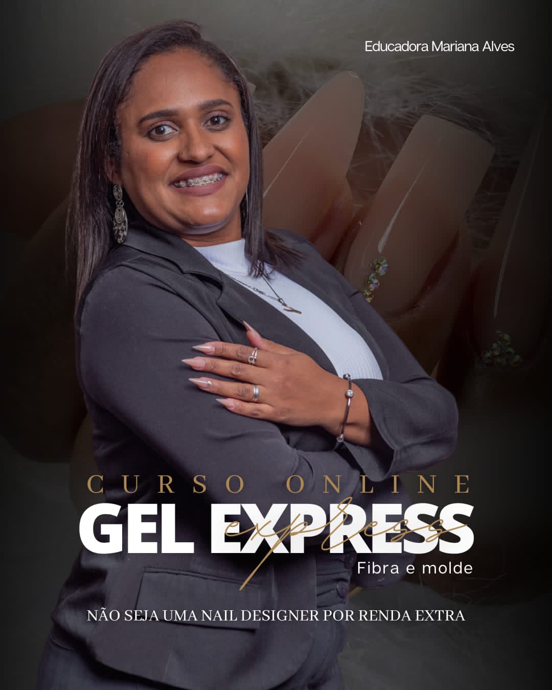 Gel express na fibra e no molde - com Mariana alves - Mariana de S...