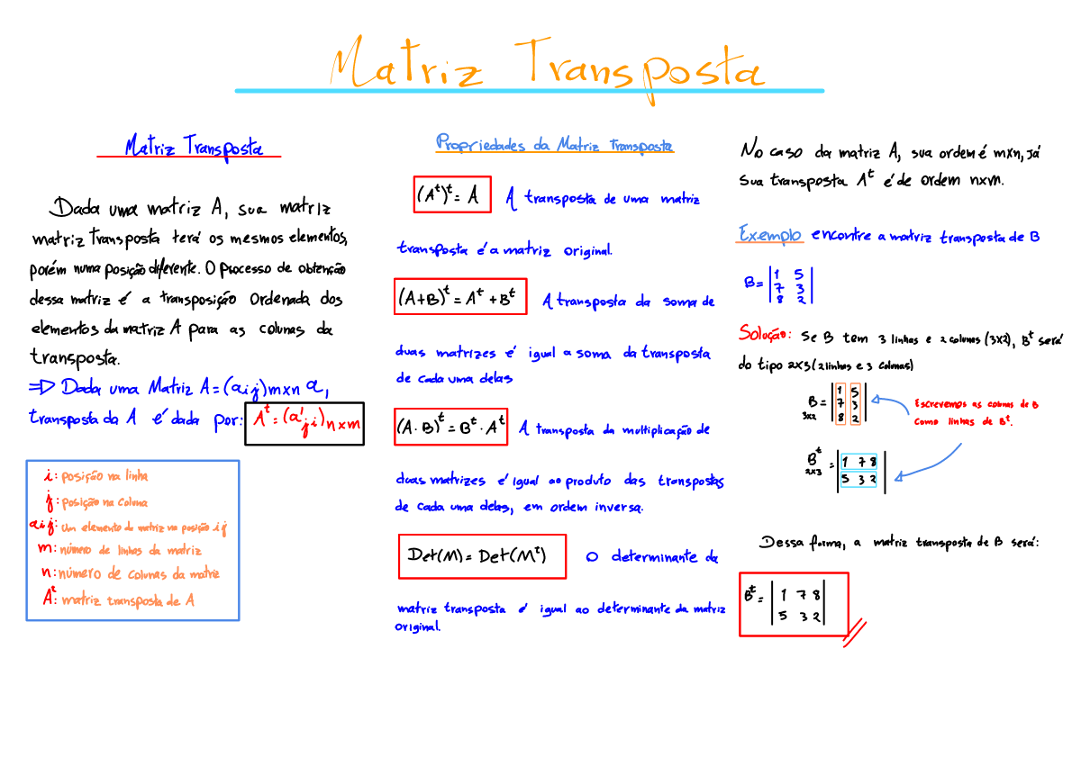 Matriz Transposta-Resumo