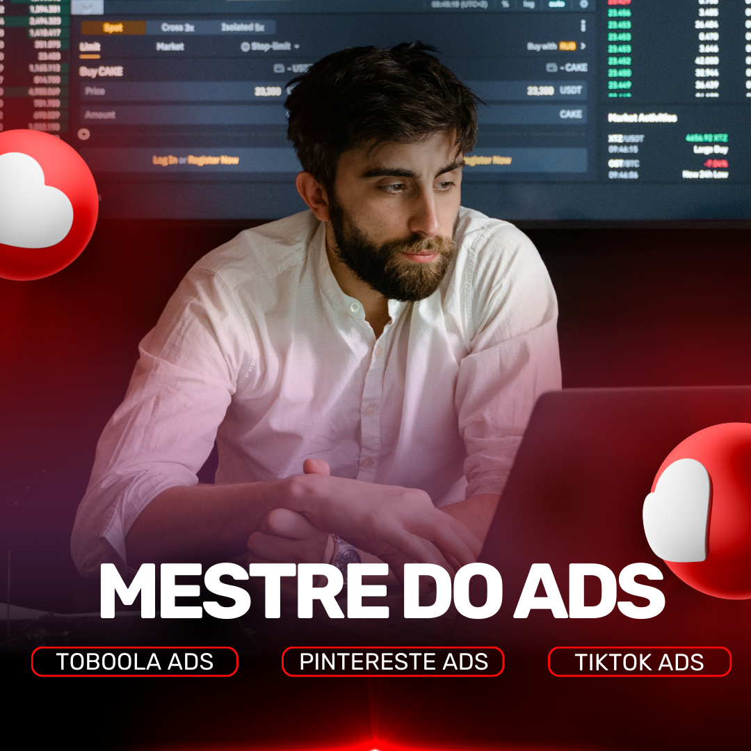 Mestre do Ads: Curso de TikTok Ads, Pinterest Ads e Taboola Ads.