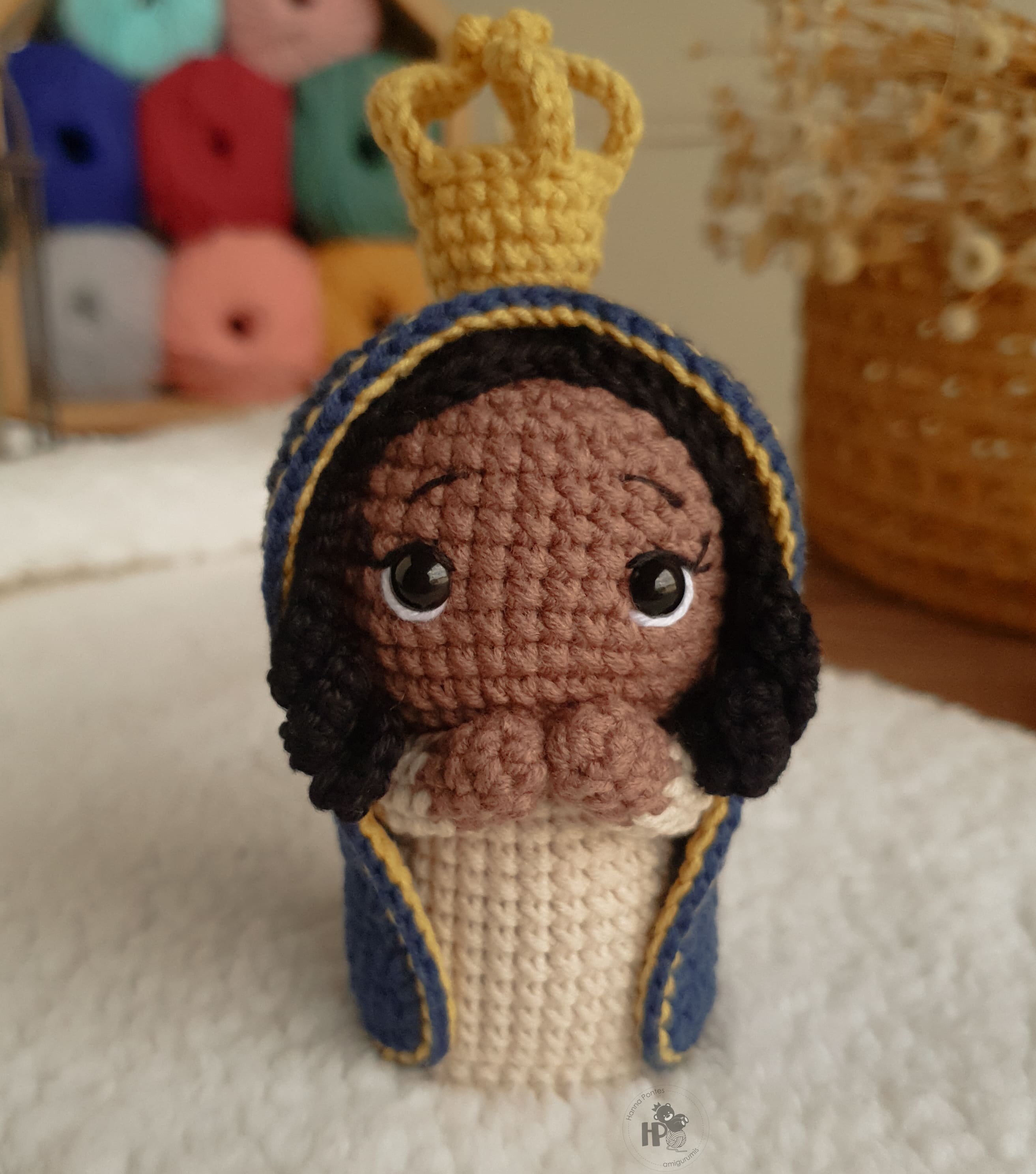 Mini Nossa Senhora de Aparecida - Cidinha em amigurumi - Hanna Pon...