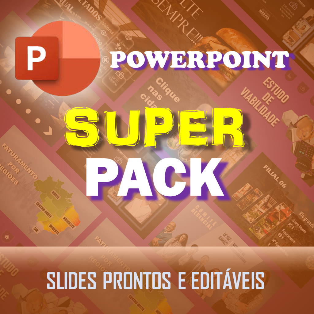 Super pack com slides prontos e editáveis em powerpoint