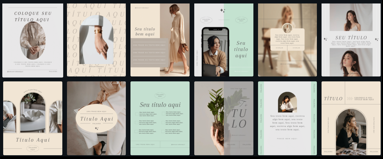 Insta packs - pacotes do Canva