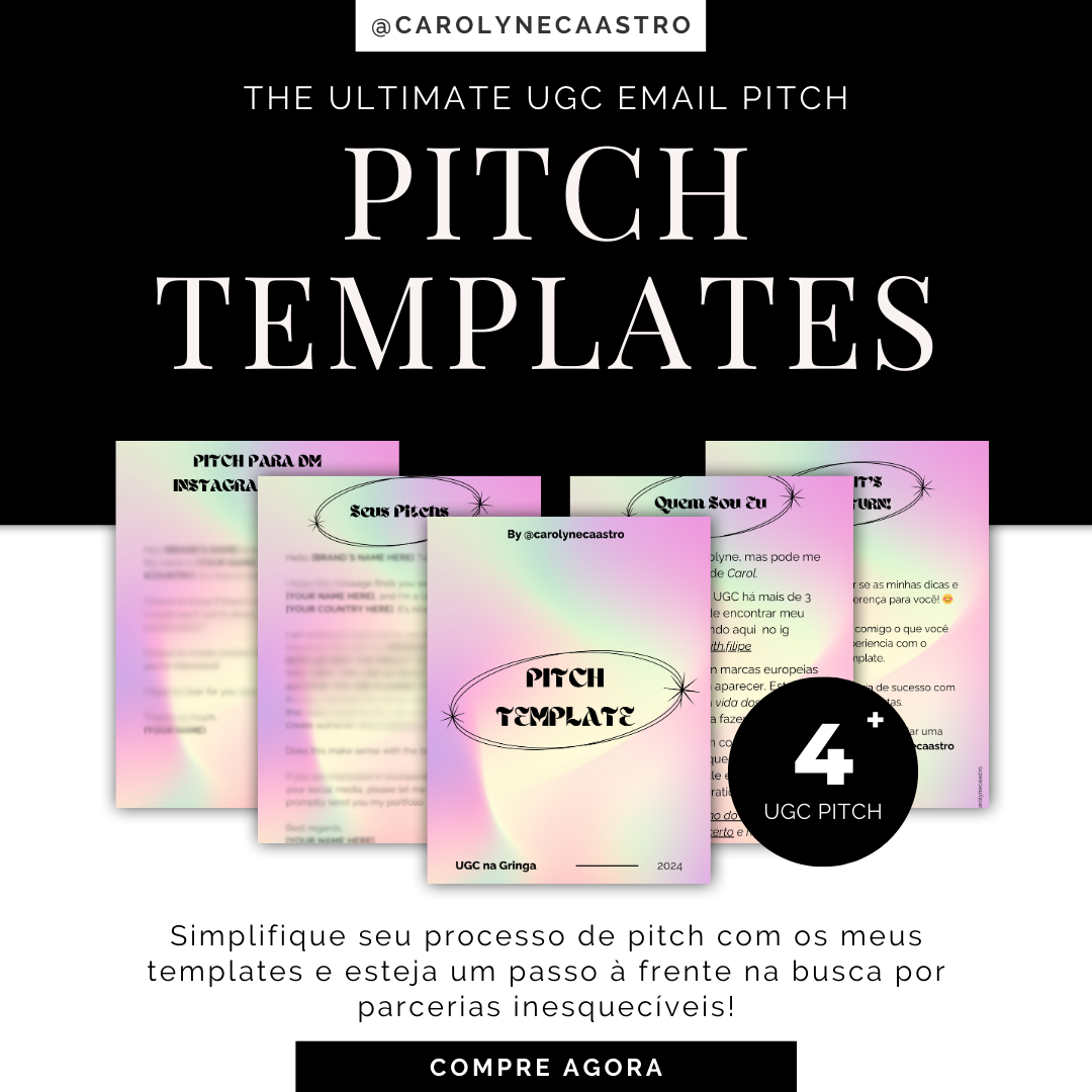 UGC Creator Pitch Template - Carolyne de Castro | Hotmart