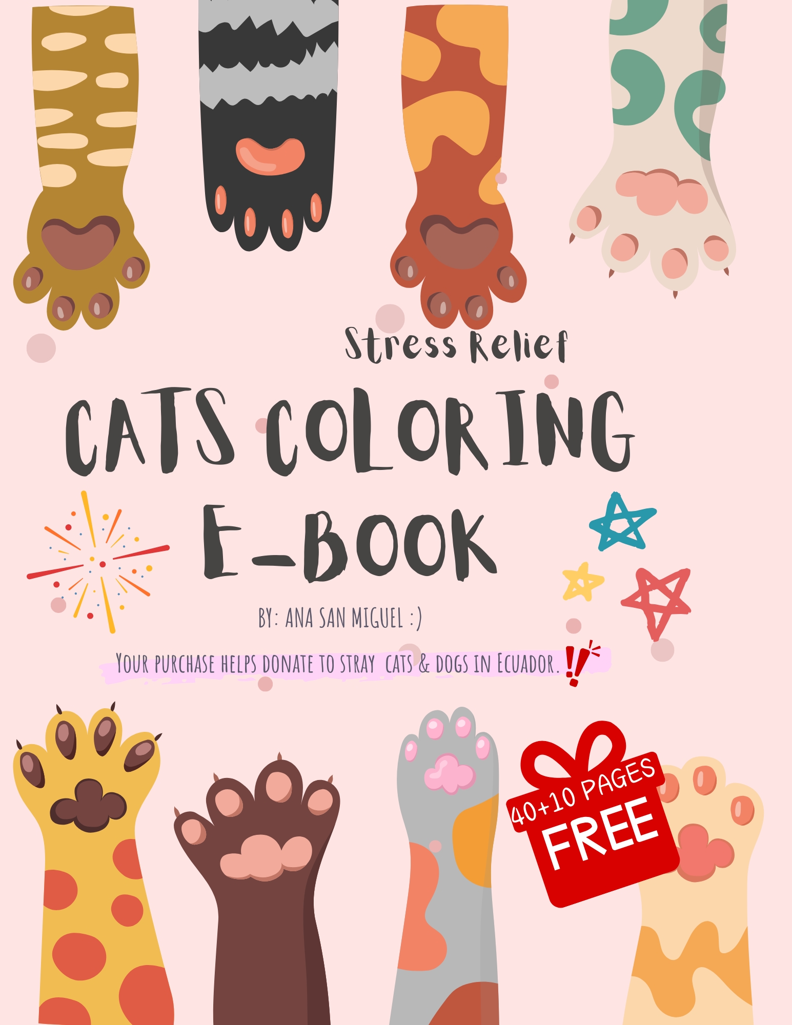 RELAX COLORING CATS - LIBRO COLOREAR PARA ESTRESS