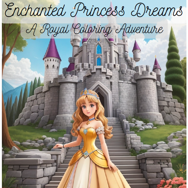 Enchanted Princess Dreams: A Royal Coloring Adventure + Bonus