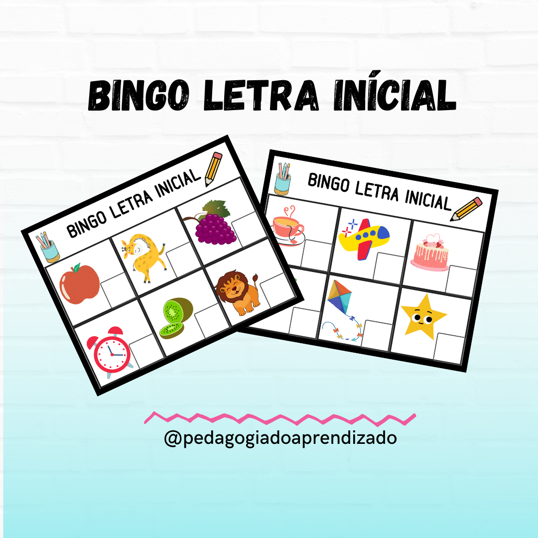 BINGO - LETRA INICIAL - PEDAGOGIA DO APRENDIZADO | Hotmart