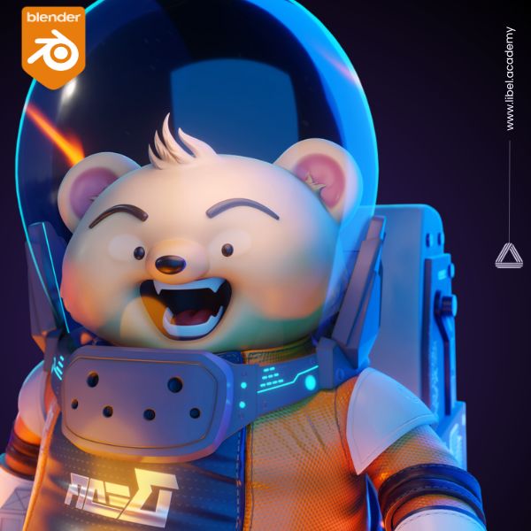 Personaje para Animación - Oso Espacial - Libel Studios SAS | Hotmart