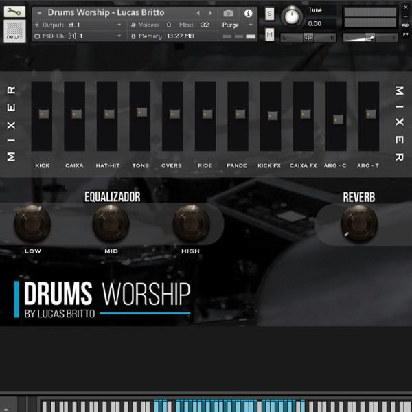 Drum Worship - Kit 1 ( Bateria para Kontakt )