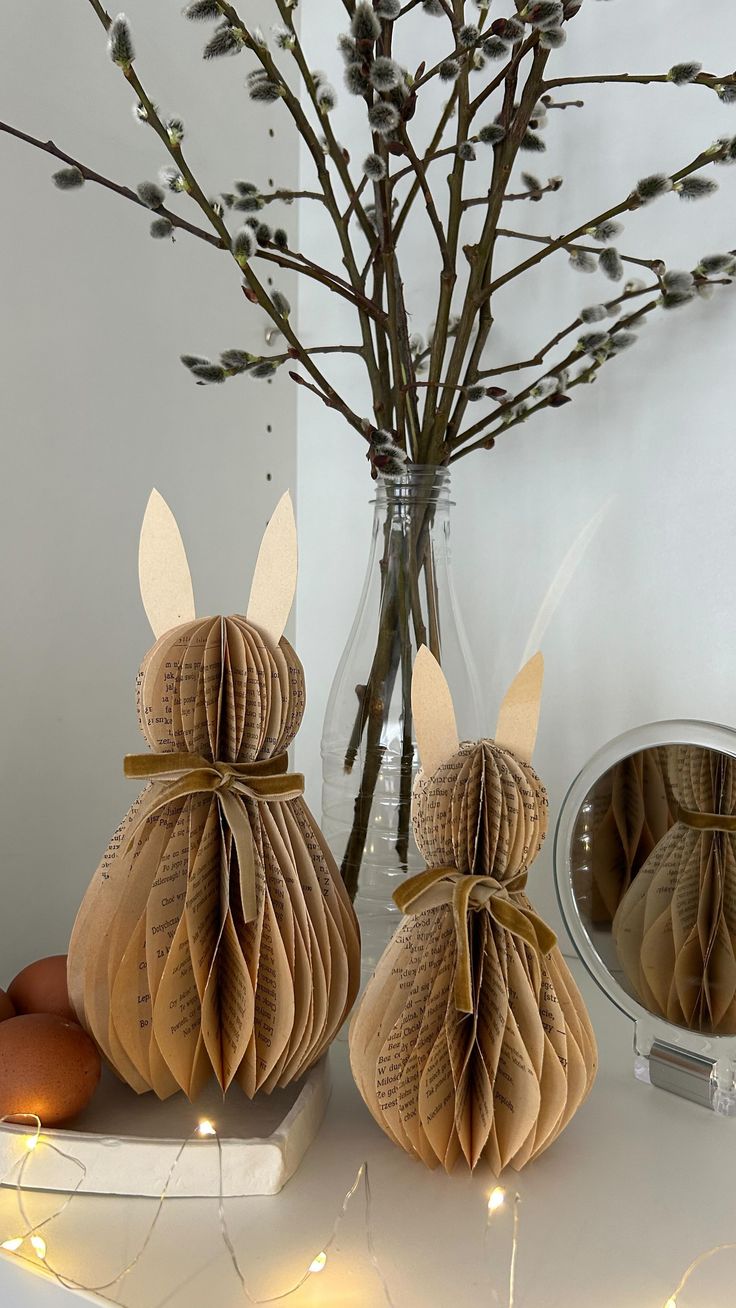 3D Easter Bunny Decorations – Printable Kraft Paper Craft | Hotmart