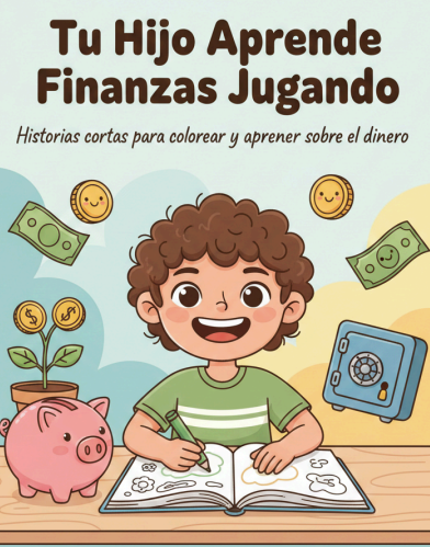 Tu Hijo Aprende Finanzas Jugando: libro para colorear para niños