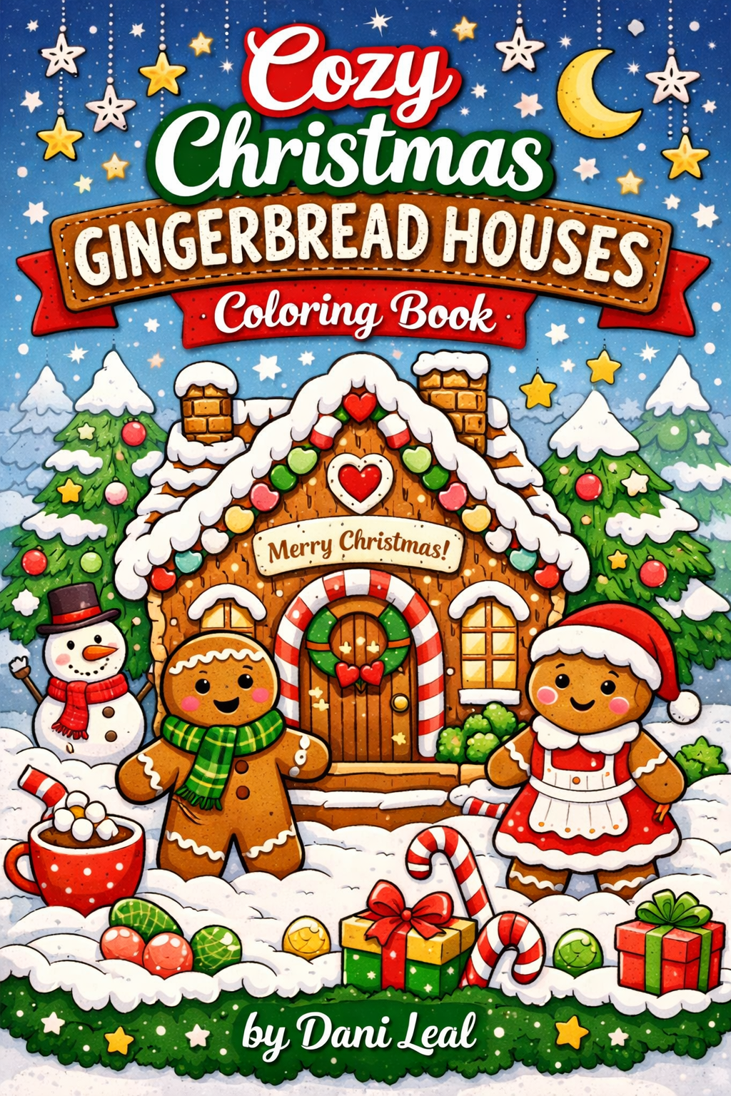 Cozy Christmas Gingerbread Coloring Book for Kids | Hotmart