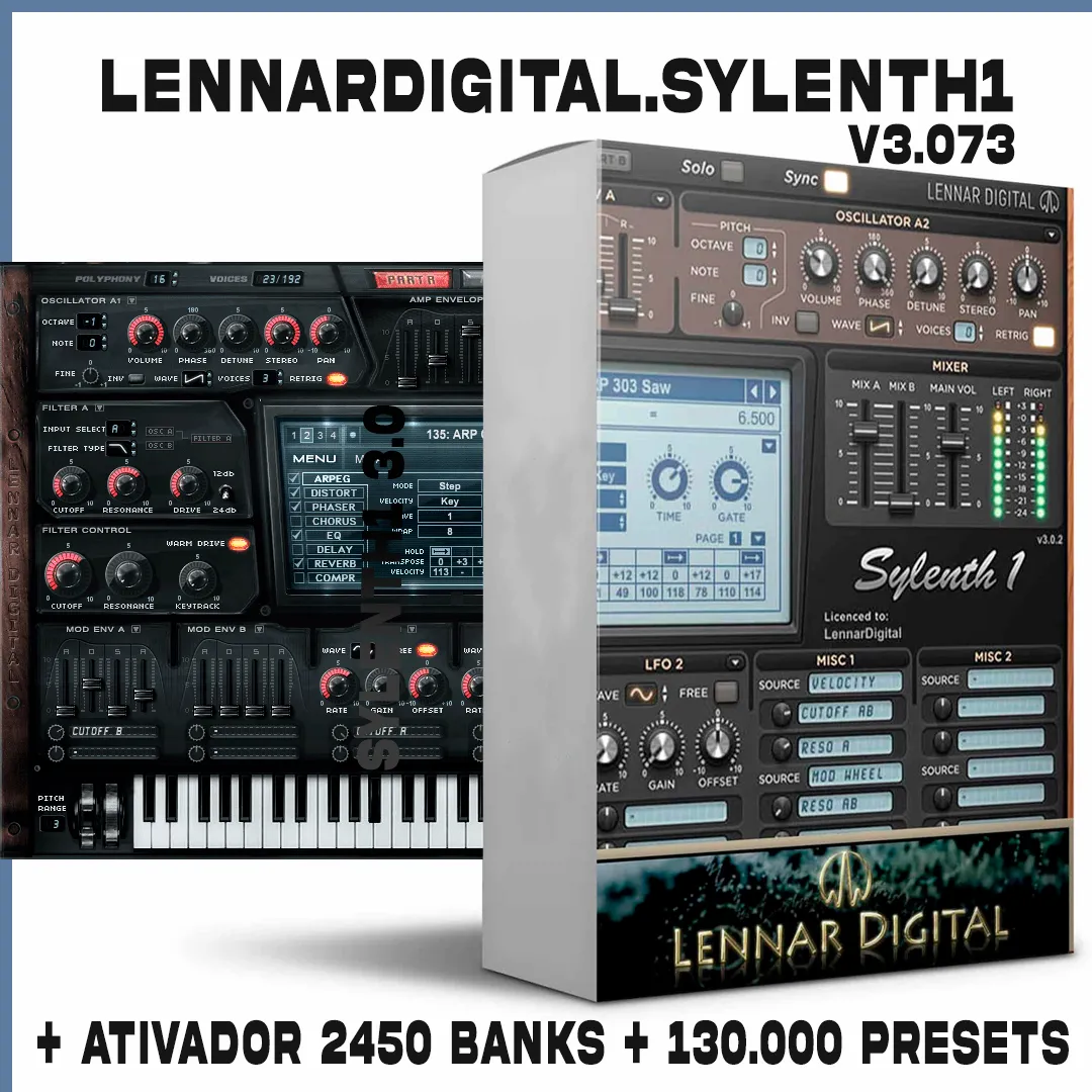Sylenth1.v3.073. + Ativador 2450 Banks+130.000 Presets 2025 [WIN]