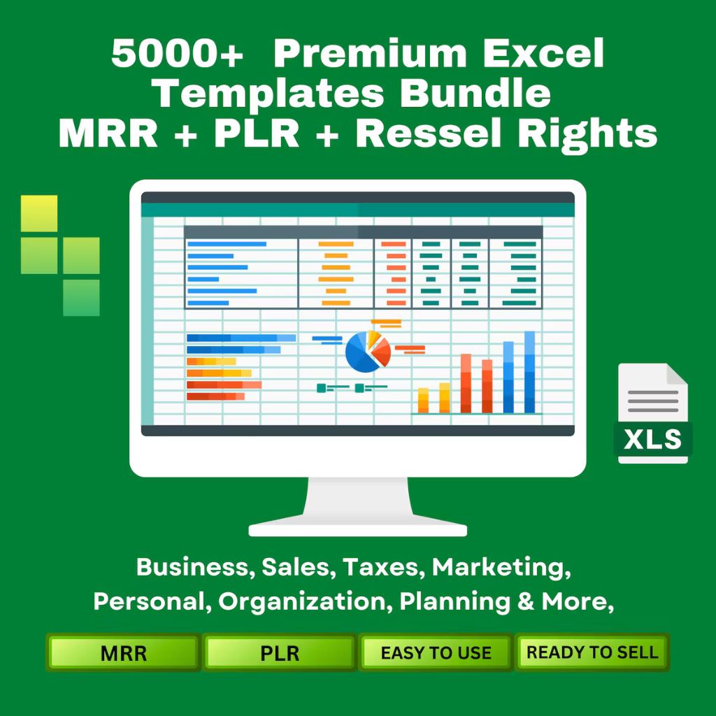 5000+ Premium Excel Templates Bundle | Business, Sales, Organization ...