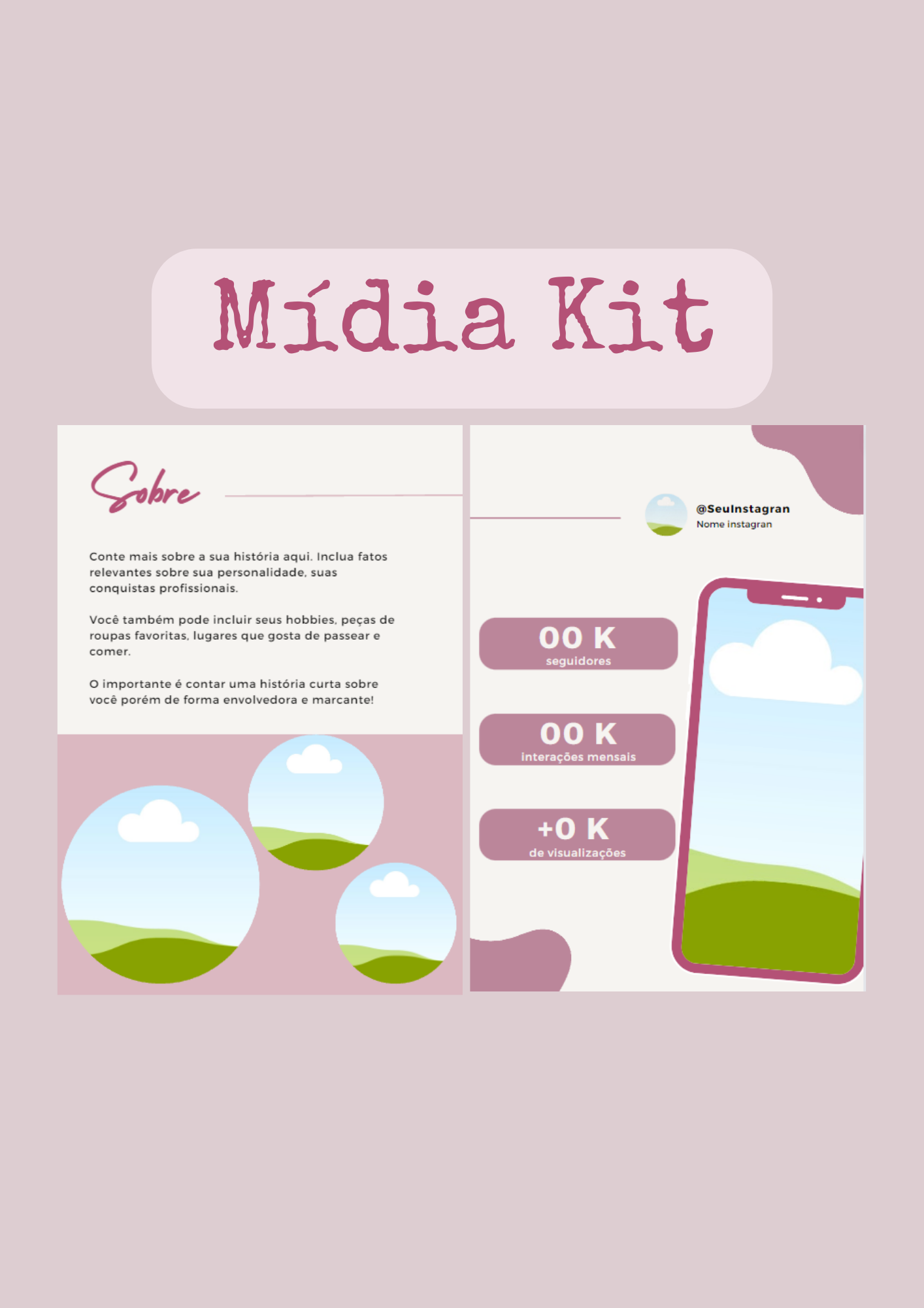 Mídia Kit apenas Para Criadores de conteúdos iniciante - Ingrid Cav...