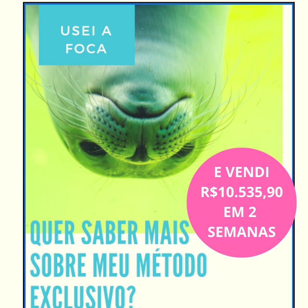 Usei a Foca e vendi 10535,90 em 2 semanas - Cintia Santos | Hotmart