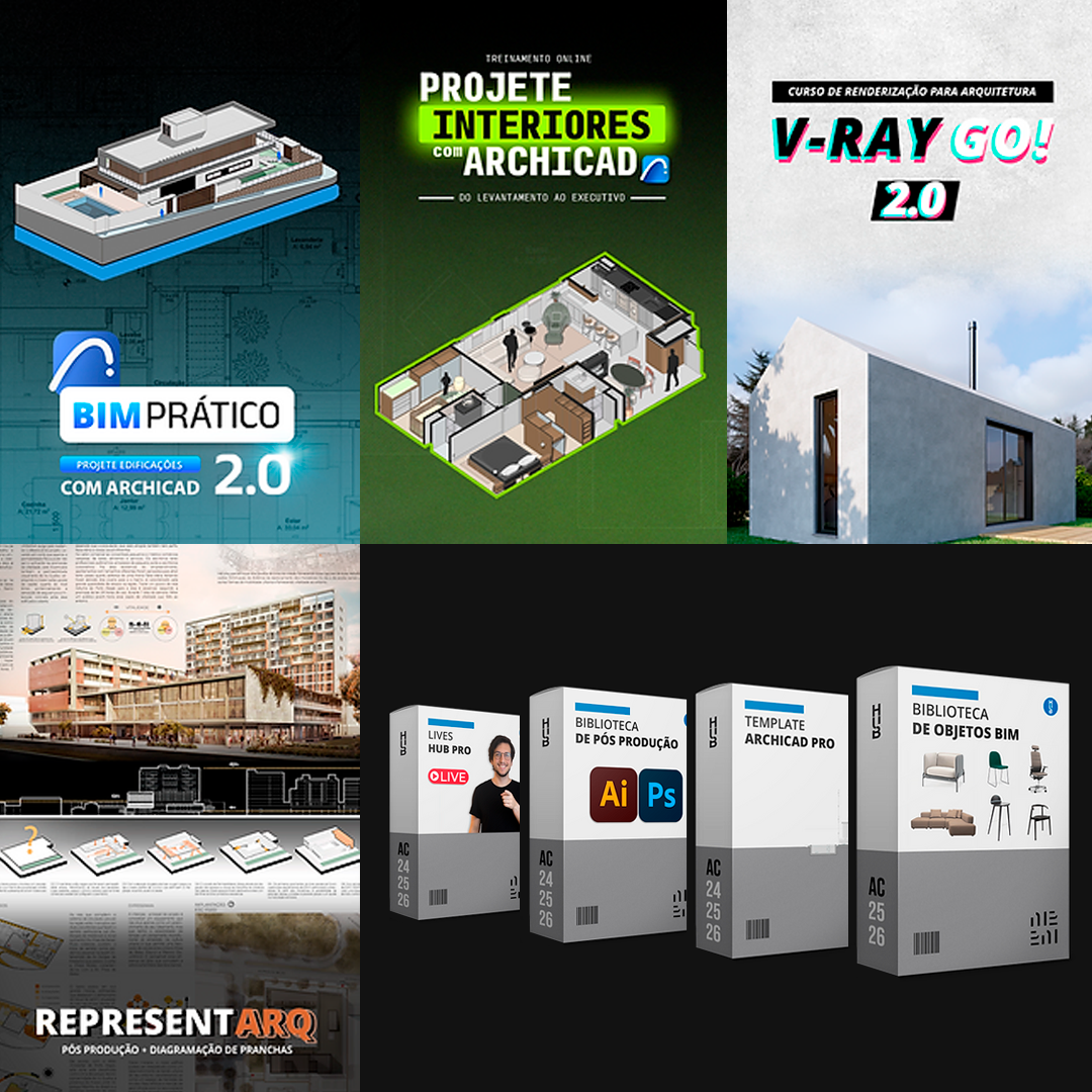 COMBO ARQ10X | BIM PRÁTICO 2.0 + PROJETE INTERIORES + VRAY GO 2.0 + REPRESENTARQ + BÔNUS (ACESSO ...