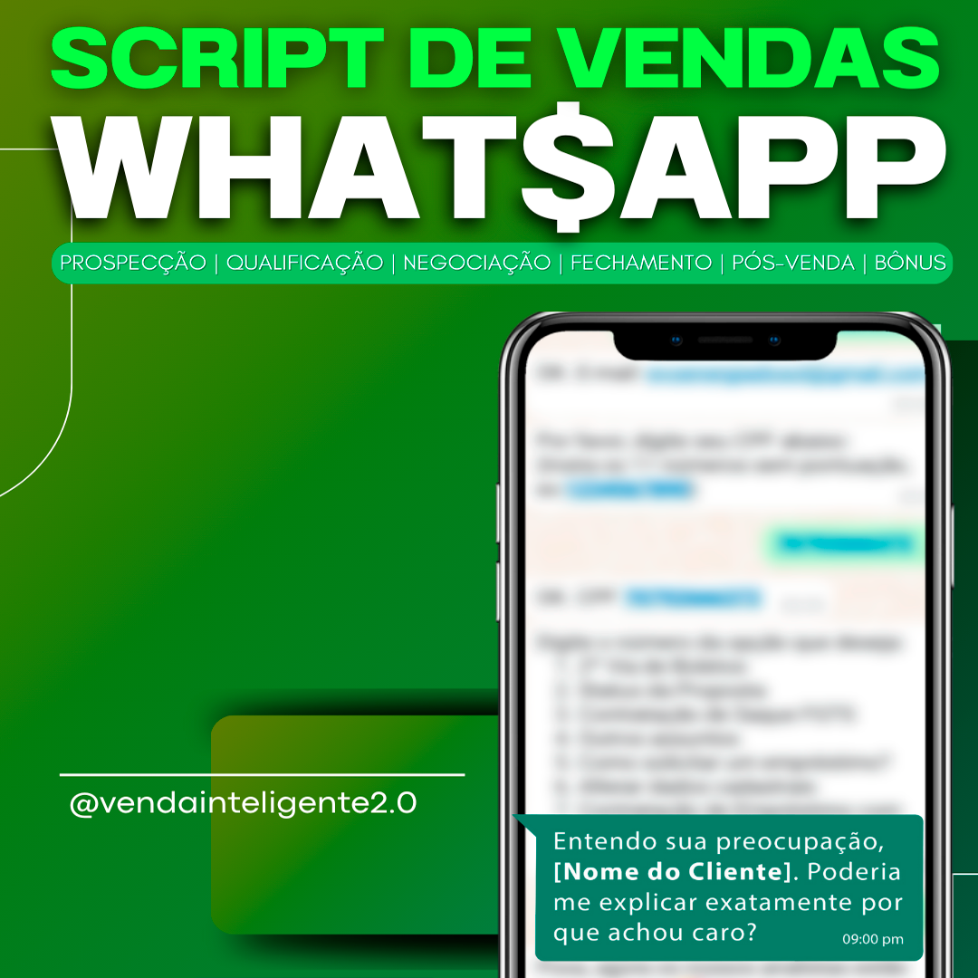 SCRIPT DE VENDAS PREMIUM PARA WHATSAPP - Leonardo Barbosa Guimarães...