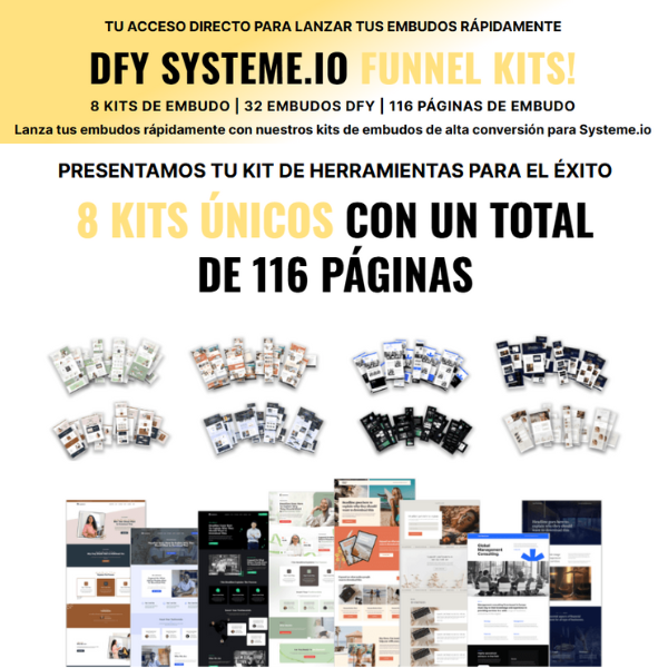 KITS de Embudos Listos Para SYSTEME.IO