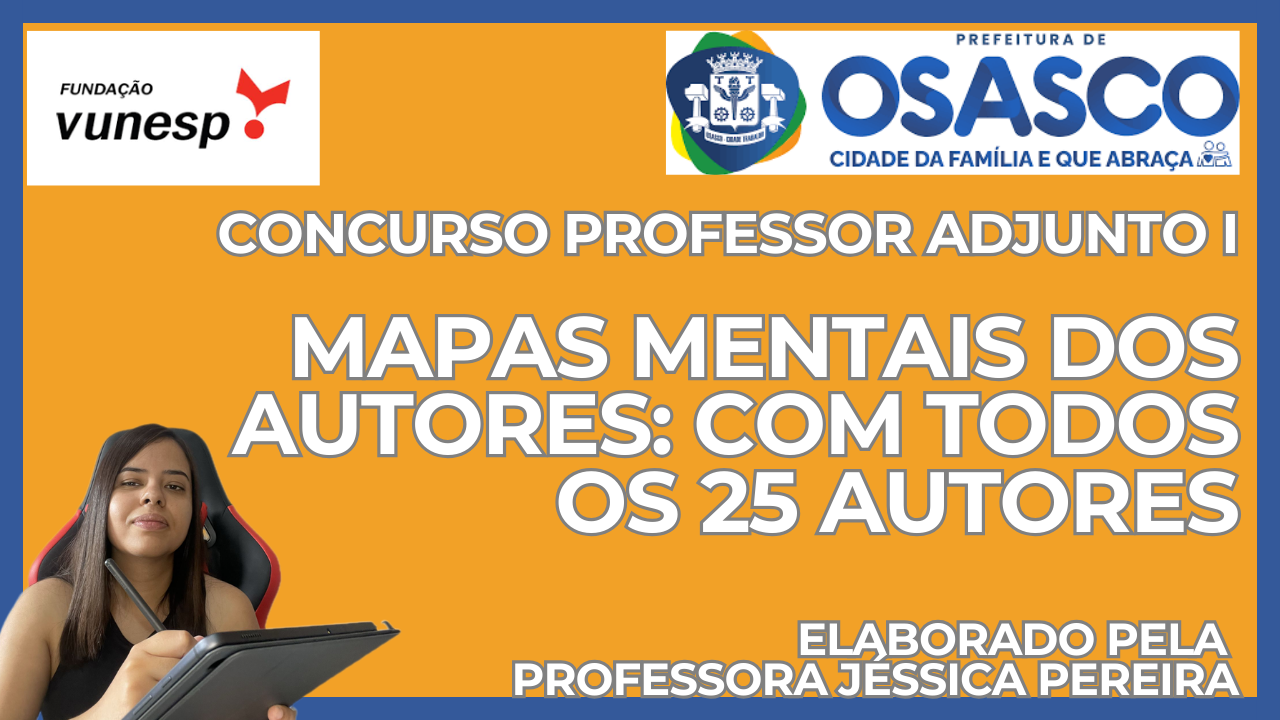 Concurso Professor Adjunto I: MAPAS MENTAIS DOS AUTORES - Jéssica P...