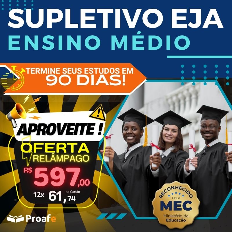 Supletivo EJA Ensino Fundamental e Médio 3.0 - Proafe | Hotmart