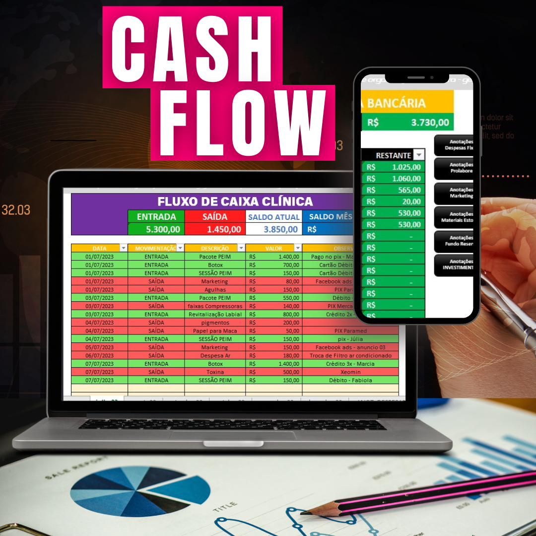 CASH FLOW - PLANILHA DE FLUXO DE CAIXA. - Gleiber Cardoso Guimarães...