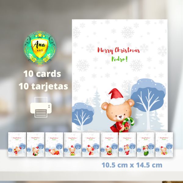 Christmas card templates / Plantillas de tarjetas de navidad - Anai...