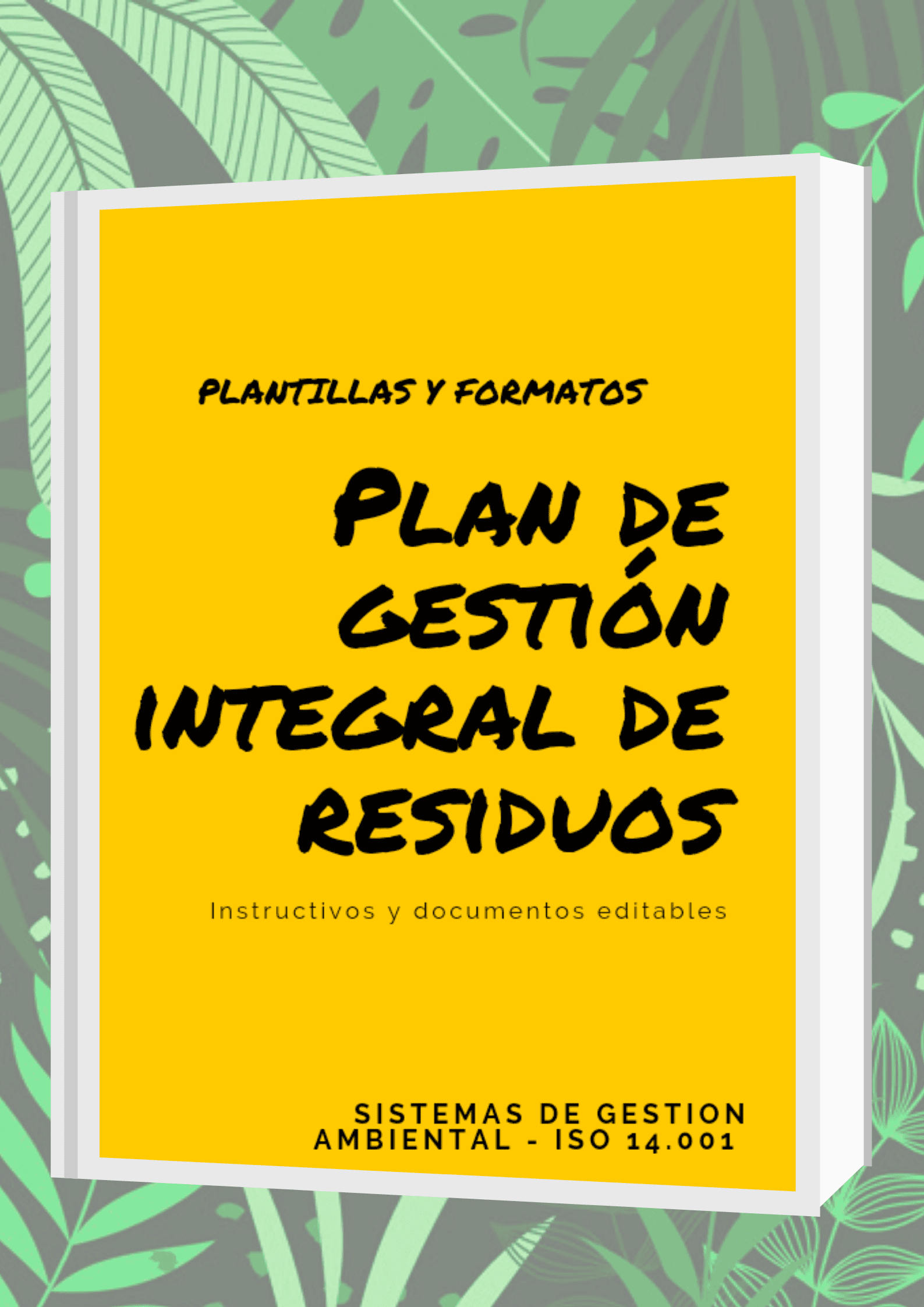 Plantillas para elaboración de PLANES DE GESTION INTEGRAL DE RESIDUOS SOLIDOS