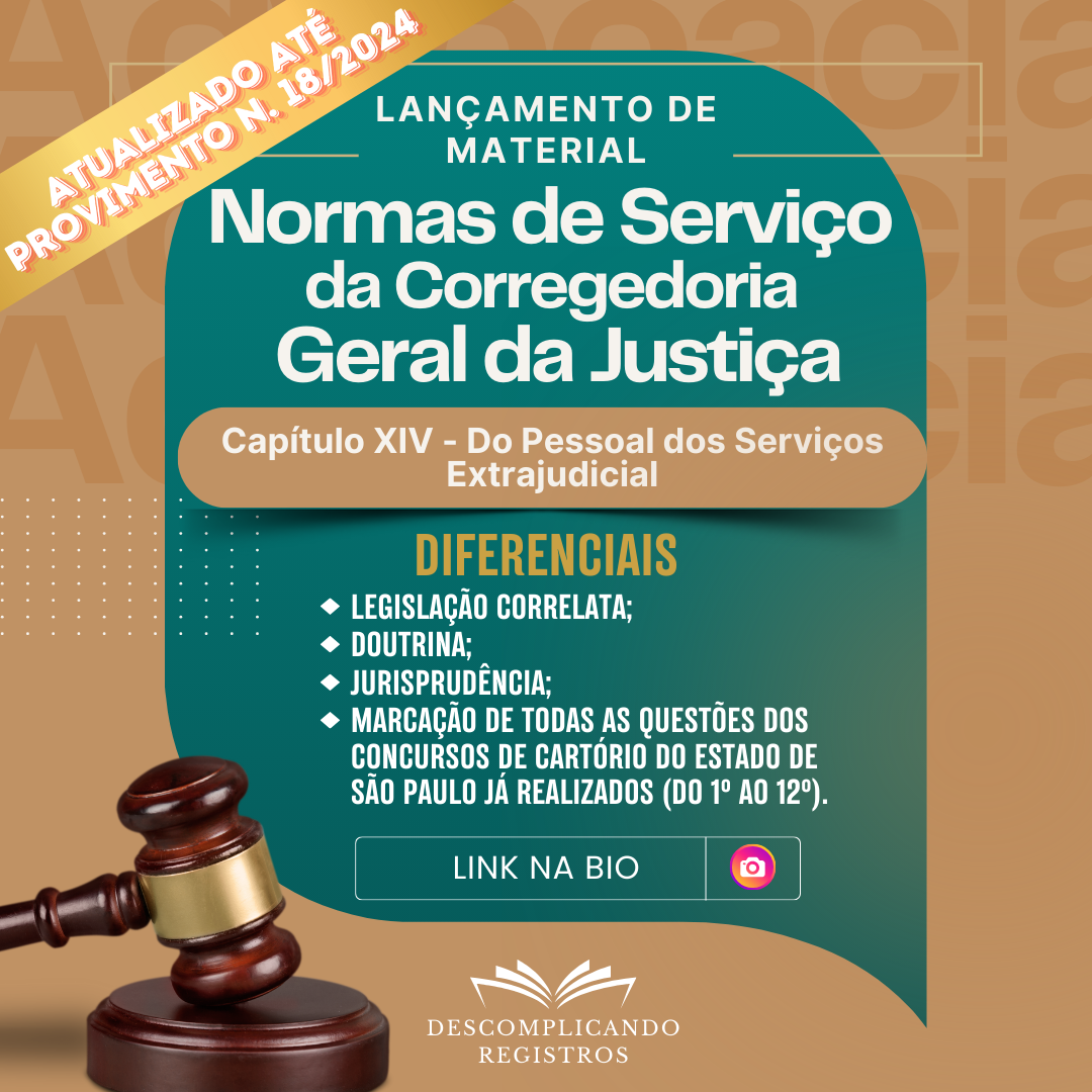 NSCGJ.SP. Cap. 14 (XIV) - Do Pessoal dos Serviços Extrajudiciais