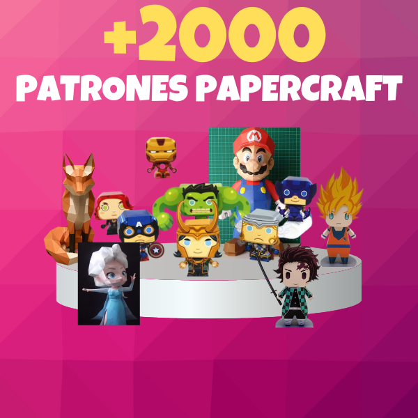 +2000 patrones de Papercraft: Crea tus personajes favoritos en 3D c...