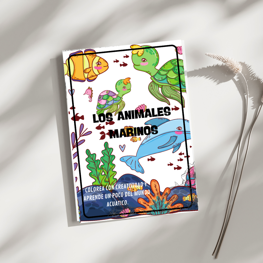 Libro imprimible para colorear de Animales Marinos. - Karencita | H...