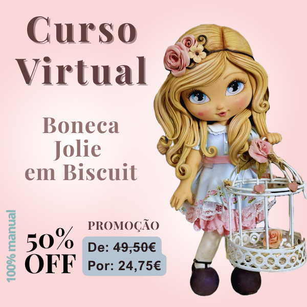 Curso de Biscuit Boneca Jolie (Minha versão)