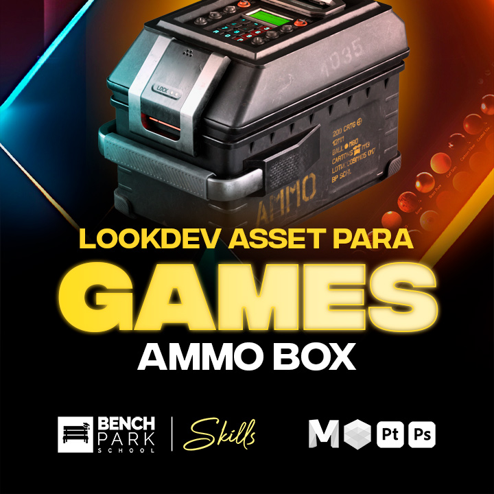 LookDev de Asset para games - Ammo Box - Bench Park School | Hotmart