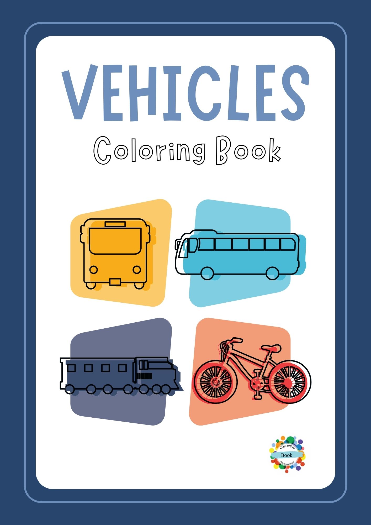 Vehicles coloring book