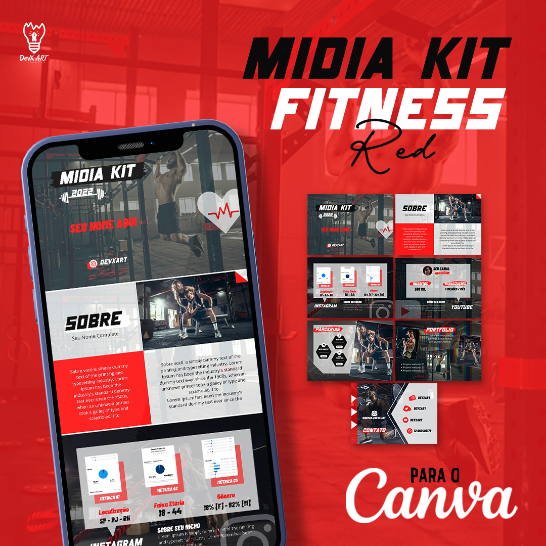 Mídia Kit Fitness | Canva