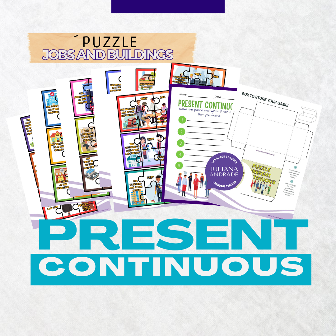 PUZZLE - PRESENT CONTINUOUS - Juliana Andrade - English teacher | H...