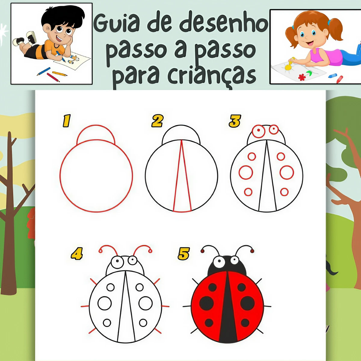 Guia de desenho passo a passo para crianças - Wiston Nolberto Sarc...