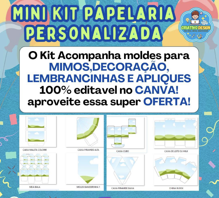 Mini Kit de Papelaria 100% Editável no Canva - FELIPE ANDRADE DE SO...