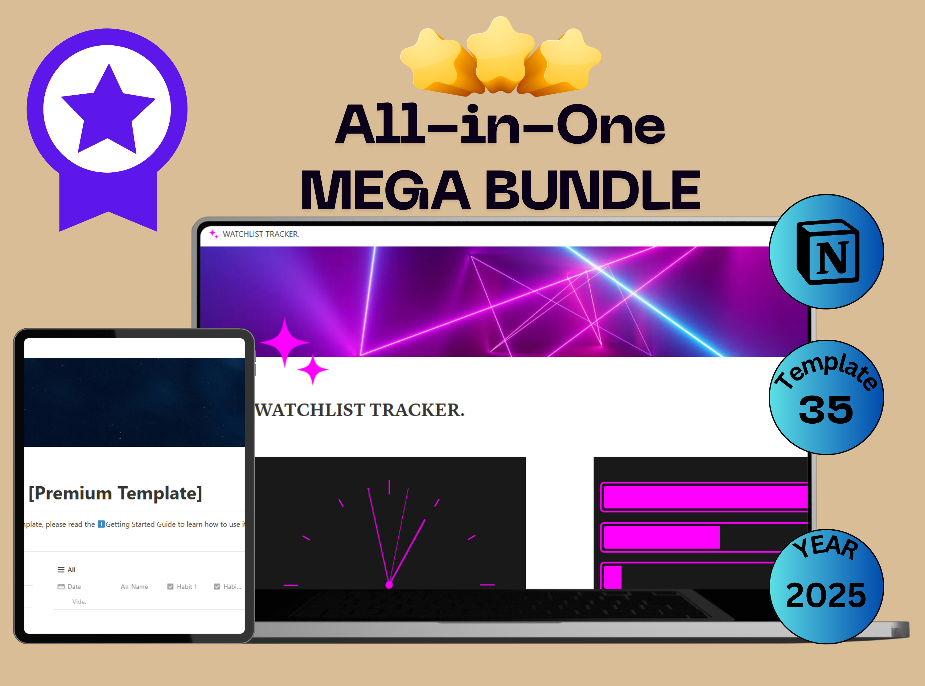 Premium Notion planner template Mega Bundle